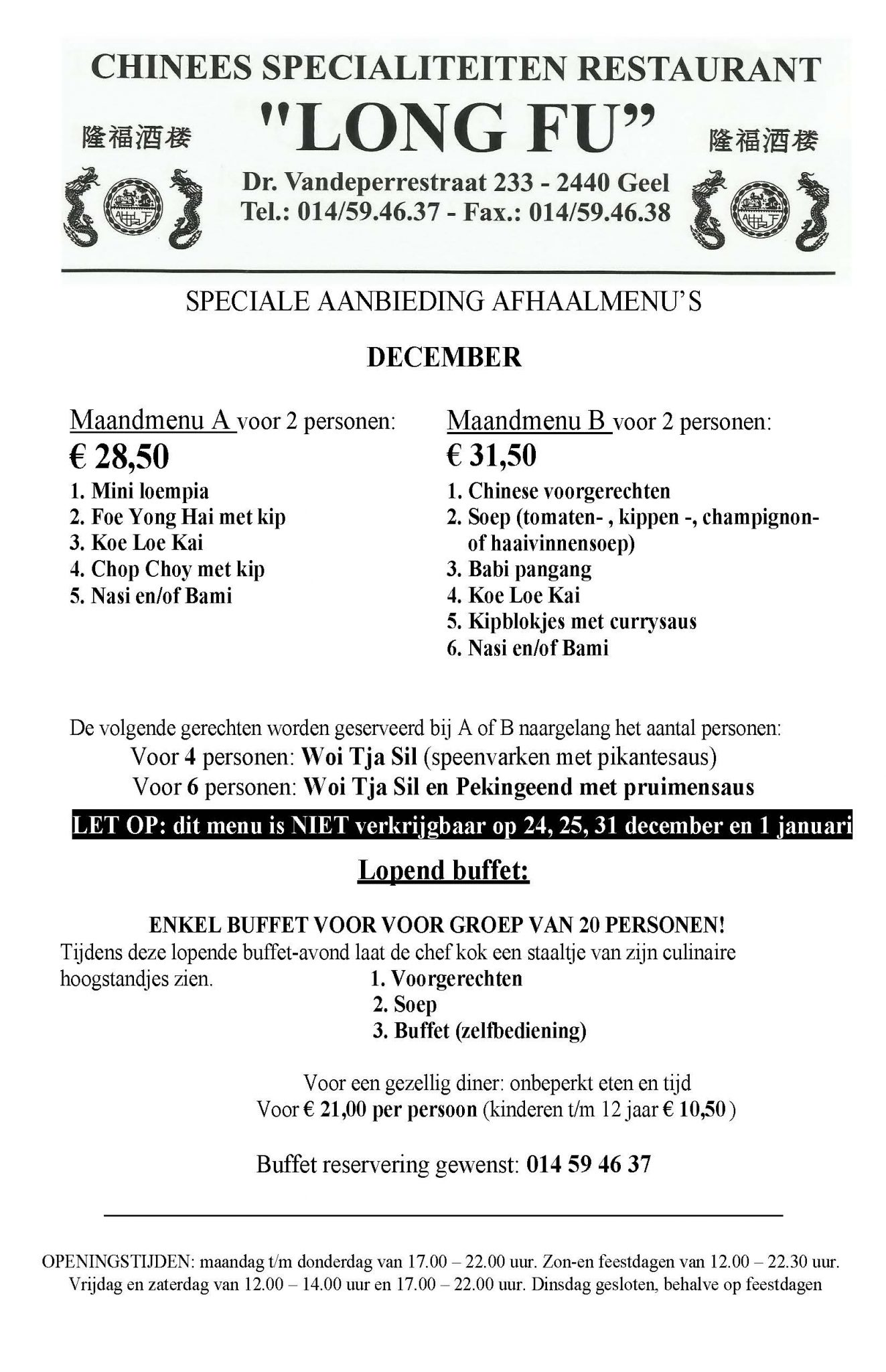 Maandmenu – Long fu